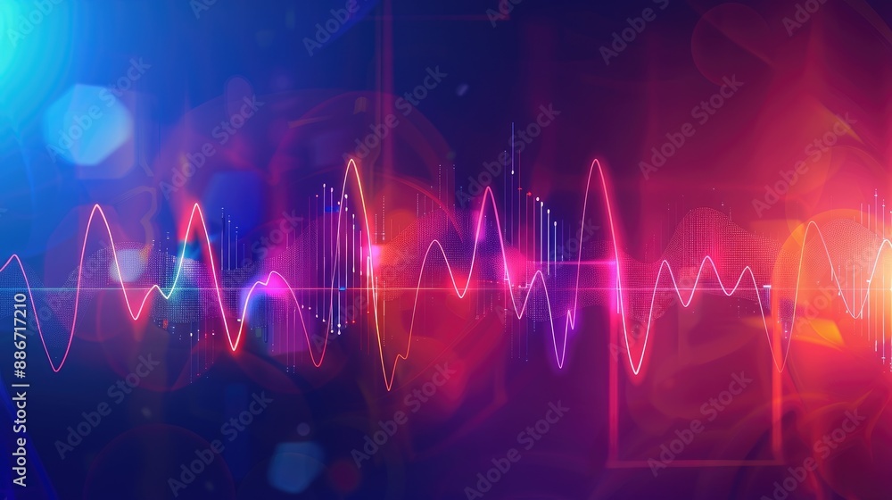 Heartbeat pulse line illustration, ECG hospital diagnosis test ...