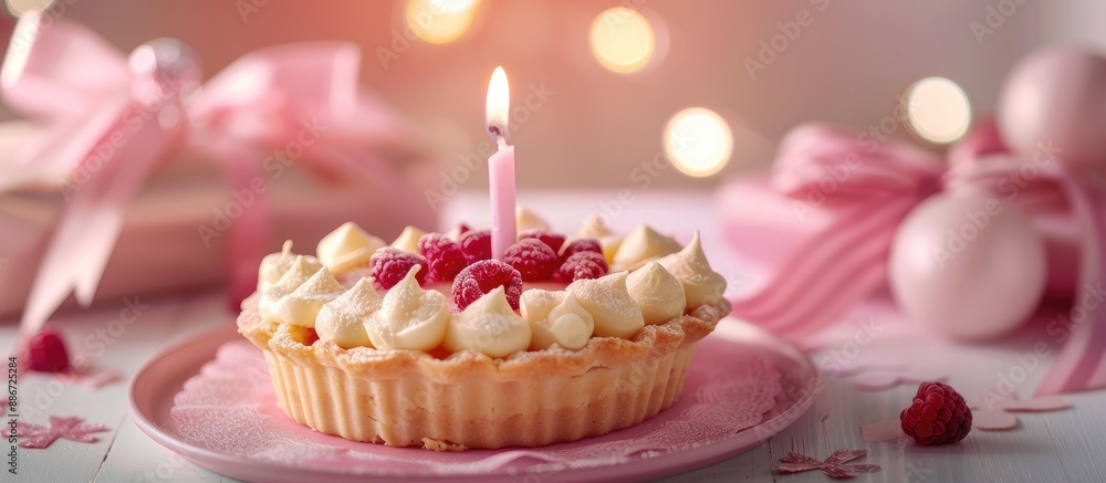 Celebrate a girl s birthday with a festive pudding pie topped with a ...