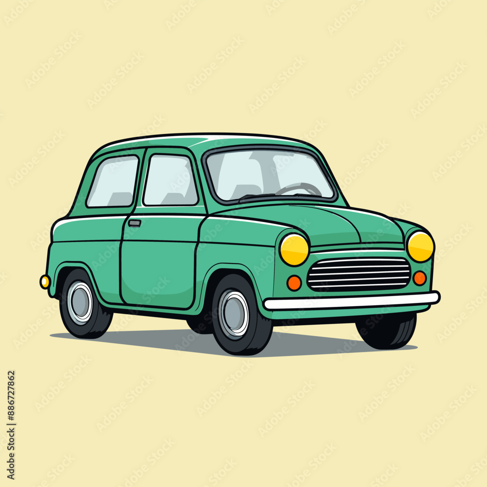 Car vehicle cartoon vector icon logo illustration transportation object ...