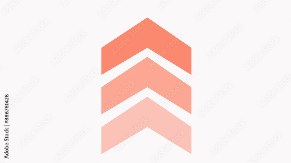 Animation of sweep arrow icon, upward and transparent with white ...