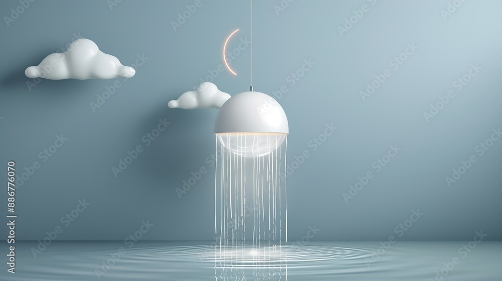 Conceptual illustration of the water cycle, from precipitation to ...