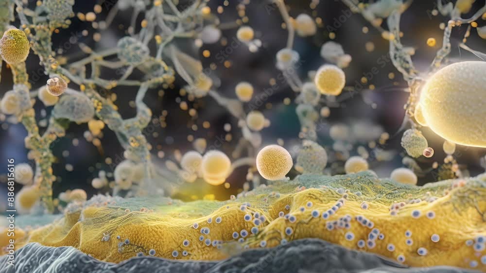 An illustration of a neural stem cell niche depicting the specialized ...