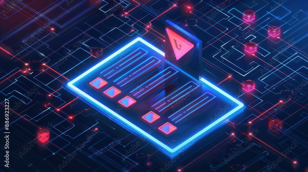 AML Compliance Checklist, digital checklist with icons of regulatory ...