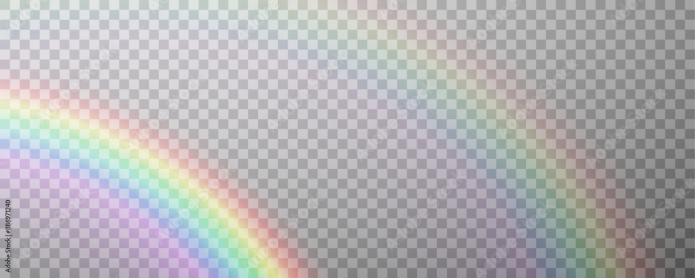 Rainbow icon, rainbow. Raindrops on transparent background. Realistic ...