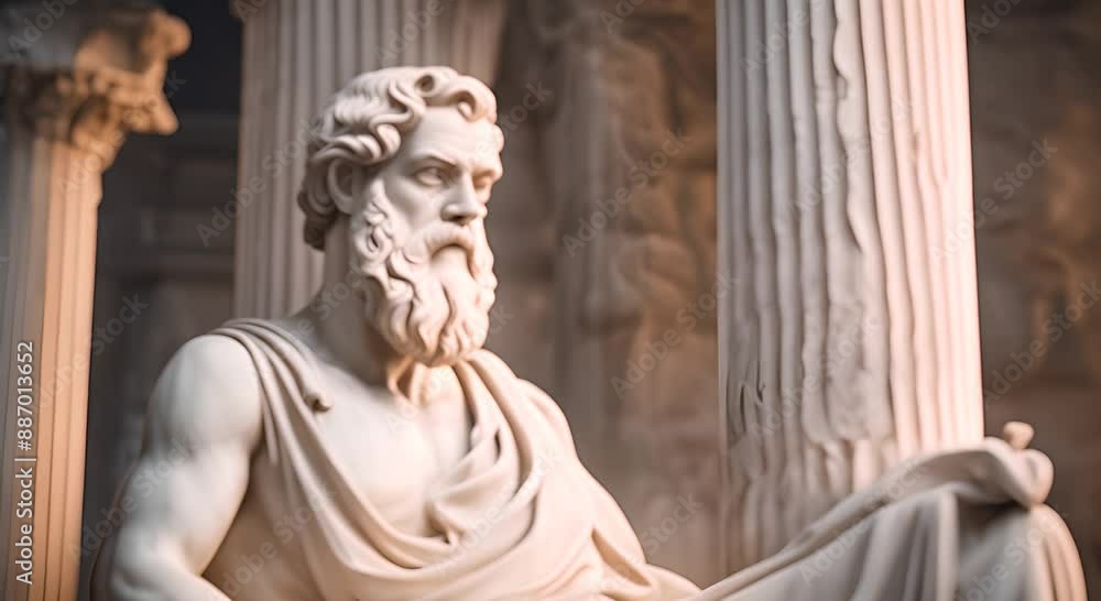 Socrates a key figure in Ancient Greek philosophy depicted in sculpture ...