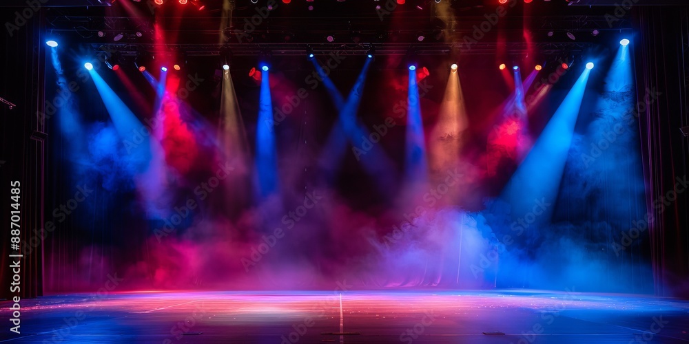 Theater stage light background with spotlight Stock Photo | Adobe Stock