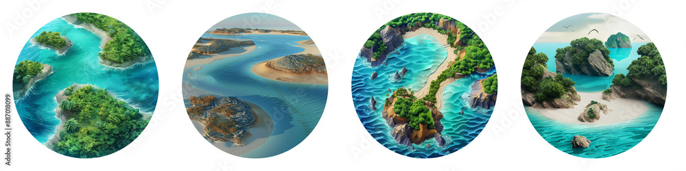 Lagoon clipart collection, symbol, logos, icons isolated on transparent ...