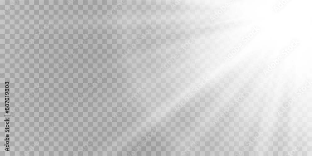 Light effect set. Glow isolated white transparent light effect set ...