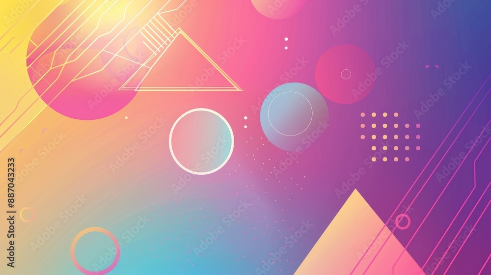 Modern background design with geometric shapes in gradient colors for a ...
