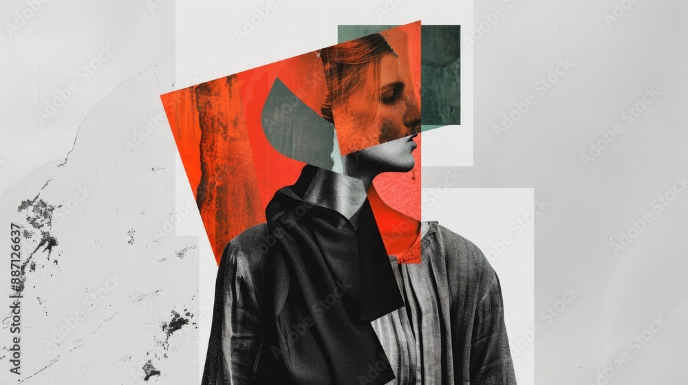 Captivating collage, visual trends with minimalist design, a sleek and ...