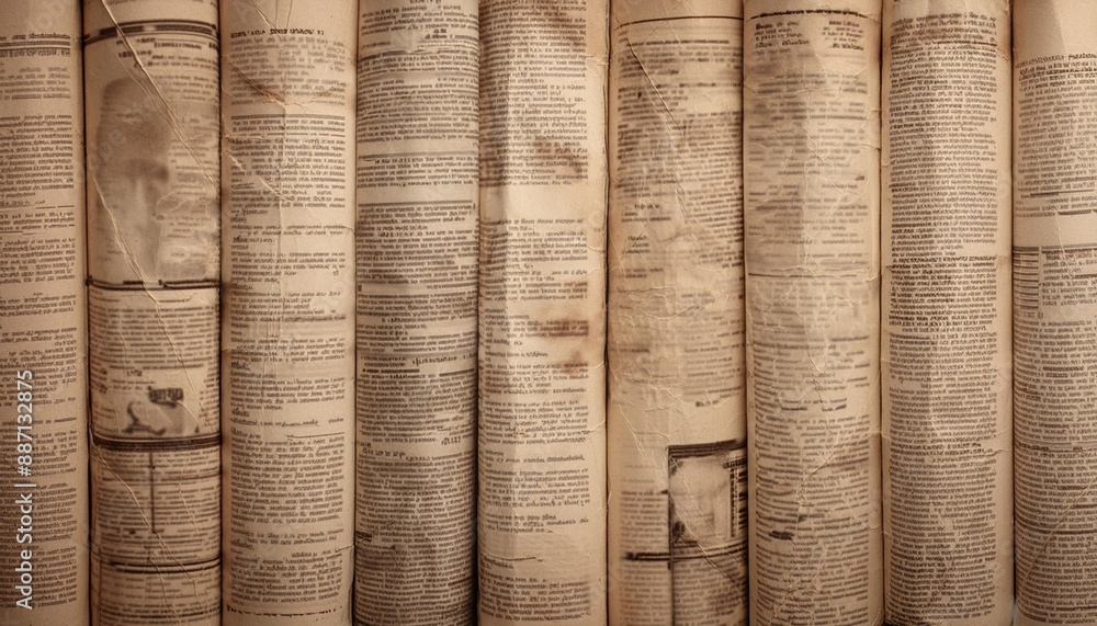 old newspaper background aged brown paper grunge vintage texture ...