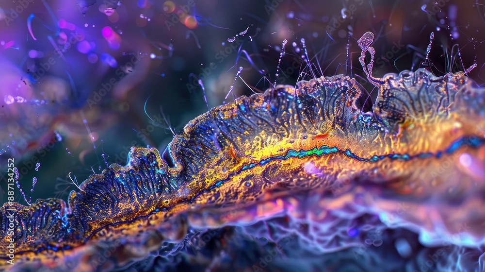 Cross section of a myelinated nerve stained with osmium tetroxyde to ...