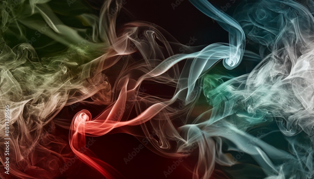 abstract red green blue smoke background with rgb color for ppt and ...