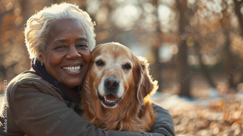 Frank old women with dogs, mature black women holding golden retrievers ...