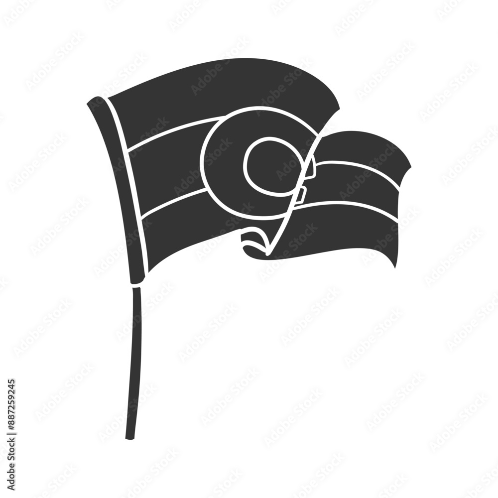 Connecticut Icon Silhouette Illustration. Flag Vector Graphic Pictogram ...