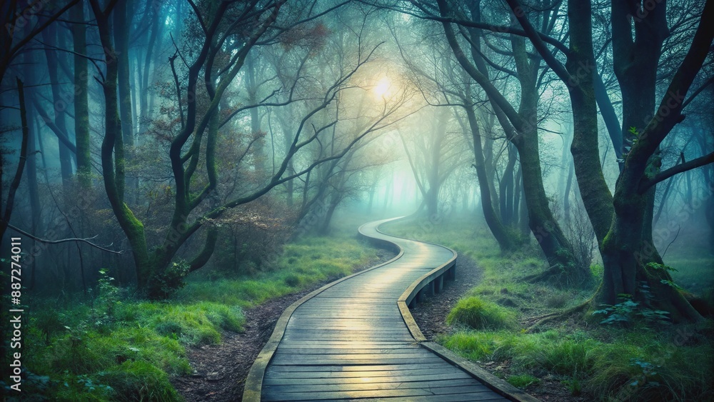Foto de Twisted path leading to mysterious dead end, enigmatic ...