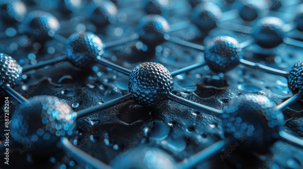 Abstract Atomic lattice, Molecular grid of graphene, Graphene atomic ...