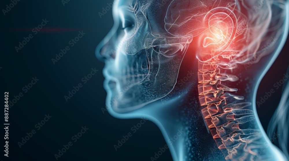 Human anatomy scan showing detailed skeletal structure and nervous ...