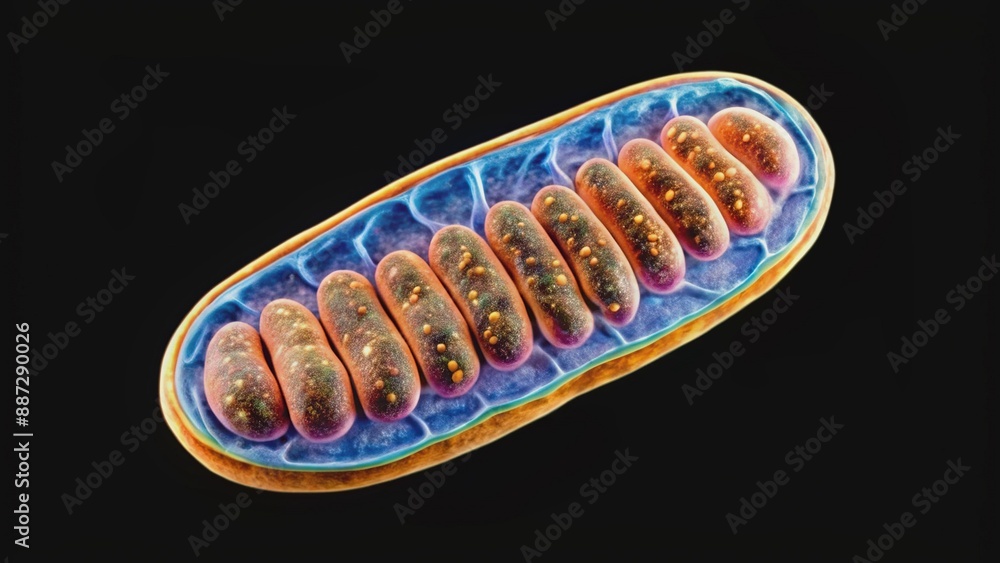 Cross section view of mitochondrion, Krebs cycle, Mitochondria ...
