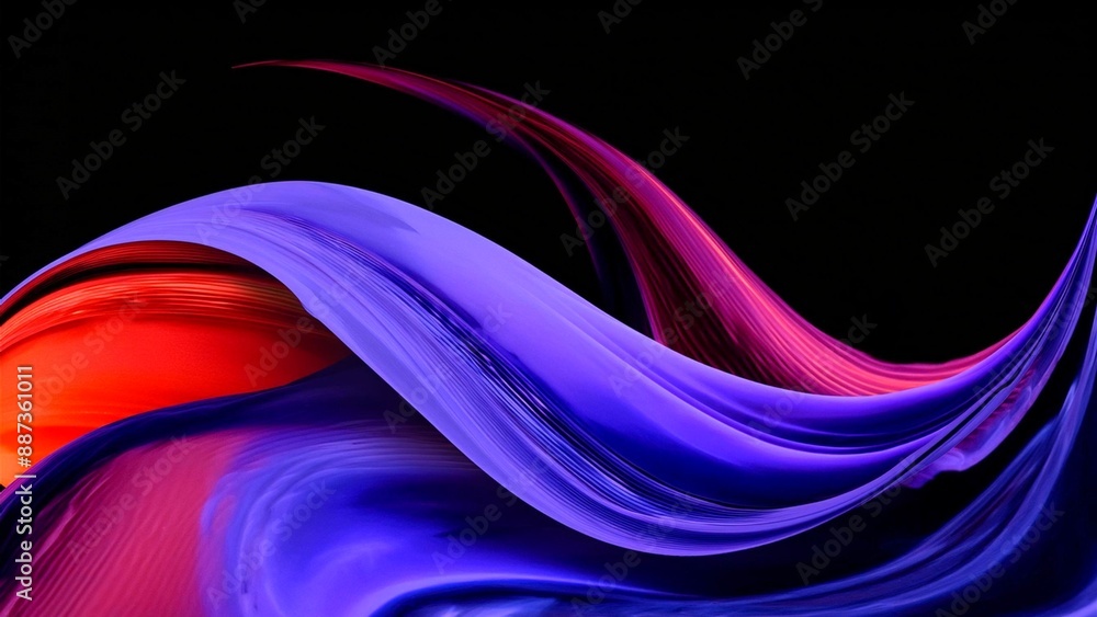 ภาพประกอบสต็อก abstract background with smoke. Wave red and blue ...