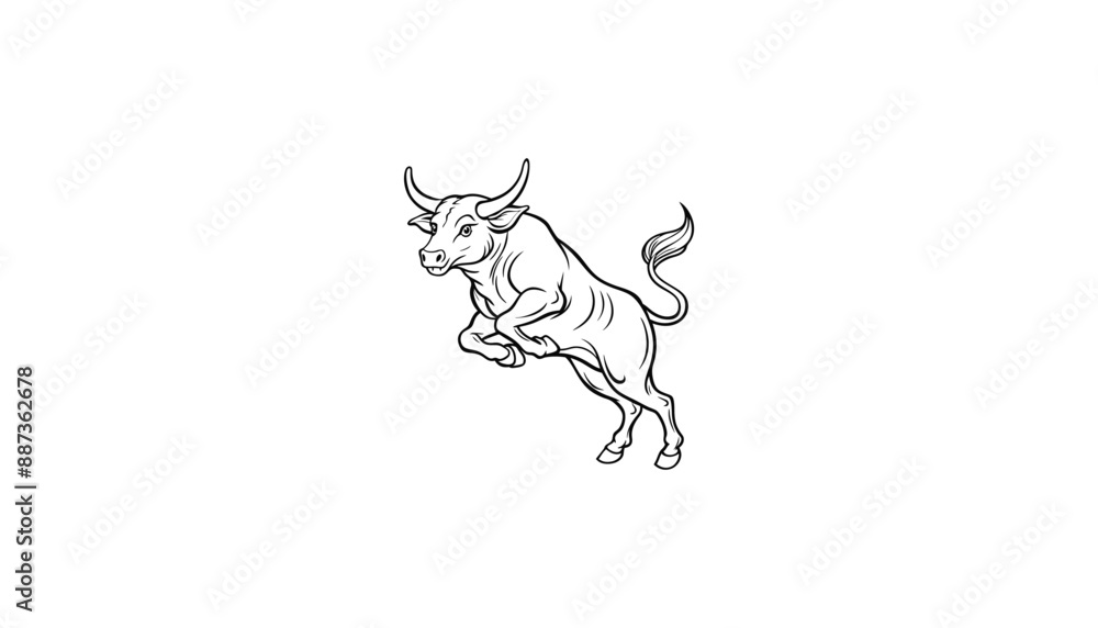 Vetor de Bull, Bull design, Bull logo, Bull design logo, bull art, bull ...