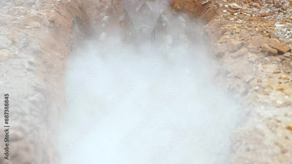 Trench Excavation With Smoke and Dust Stock Video | Adobe Stock