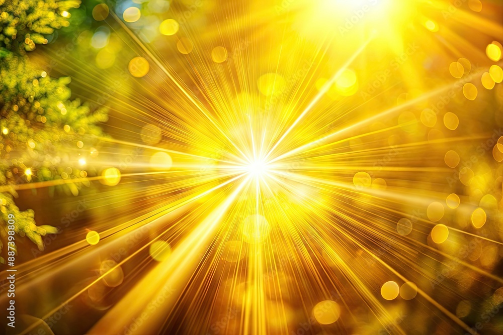 Vibrant yellow transparent sunlight effect with warm glow and subtle ...