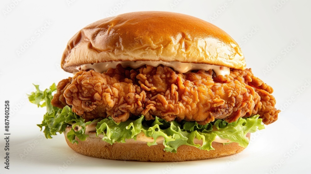 zinger burger A well seasoned crispy fried chicken fillet slathered ...