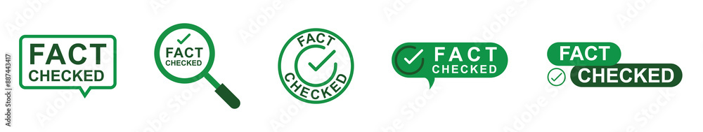 Fact Check Stamps and illustration vector for different medium tick ...