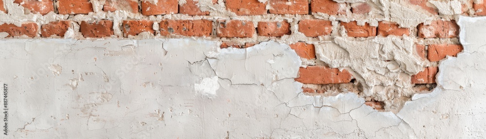Old brick and plaster wall with cracks and weathered texture, perfect ...