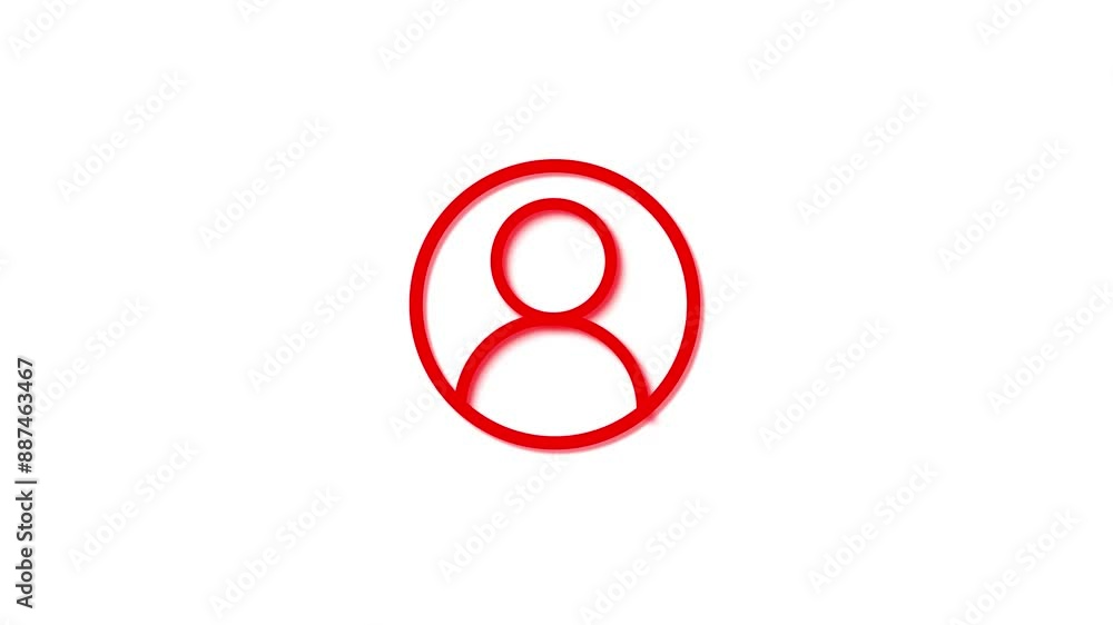 Identification access concept man icon animation. Identity verification ...