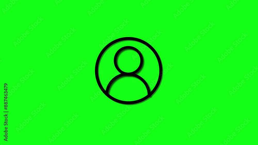 Identification access concept man icon animation. Identity verification ...