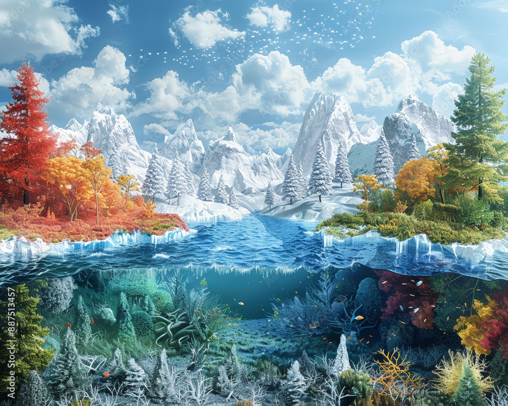 Capture the drastic effects of climate change on diverse ecosystems in ...