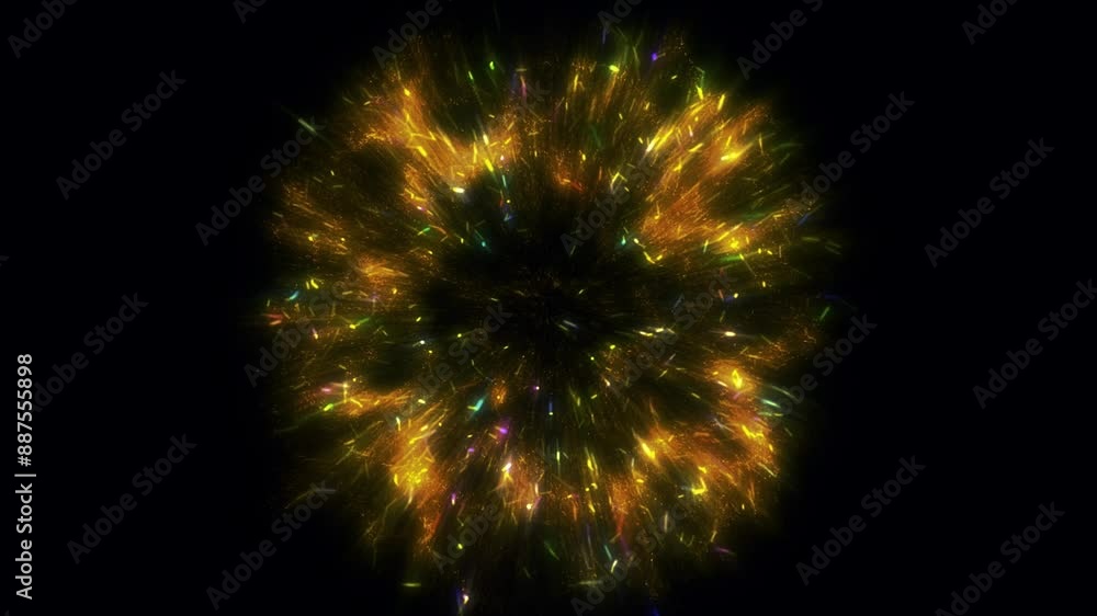 Abstract particles explosion on black background 4k footage, abstract ...