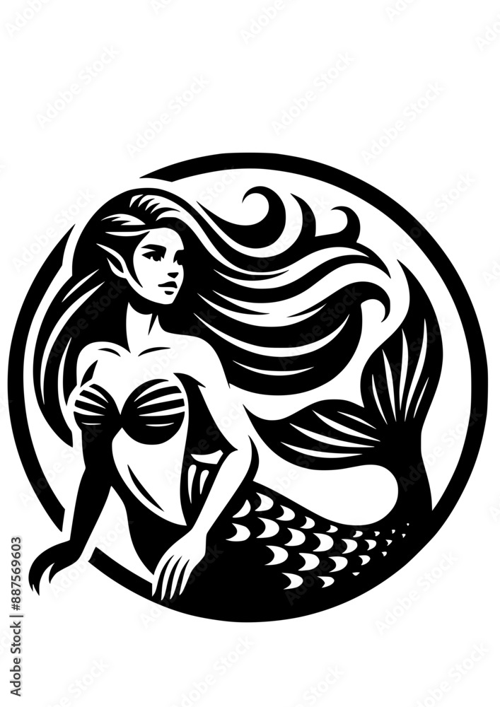 Mermaid SVG, Mythical SVG, Nautical SVG, Sea SVG, Ocean SVG, Sailor SVG ...