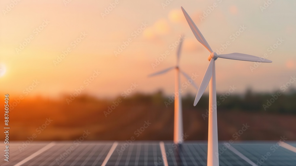Seamless incorporation of renewable energy, viewed from the side, with ...