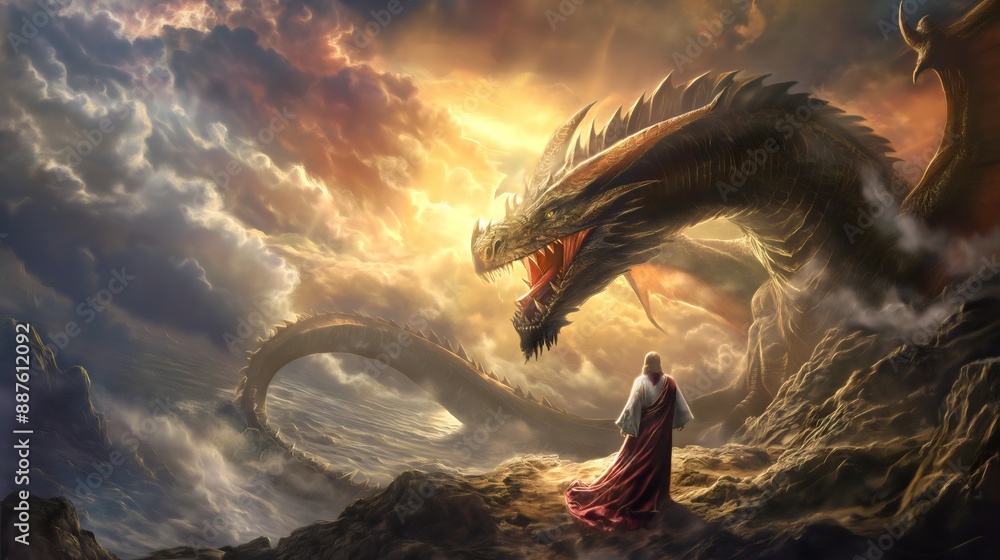 In Christian illustration, Jesus Christ is often depicted as a guardian ...