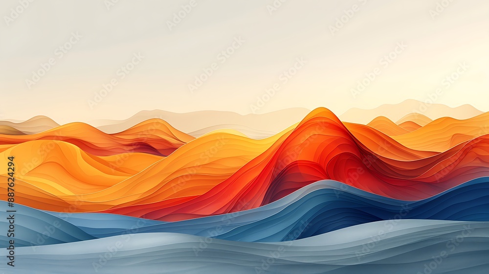 Minimalistic vector illustration with a focus on neutral color palettes ...