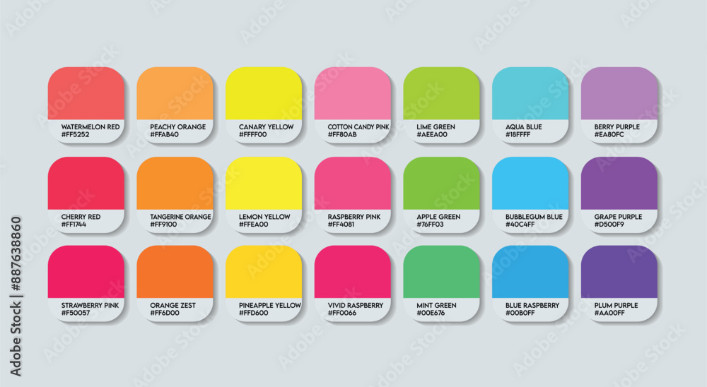 Lollipop color palette, Lollipop Color Guide Palette with Color Names ...