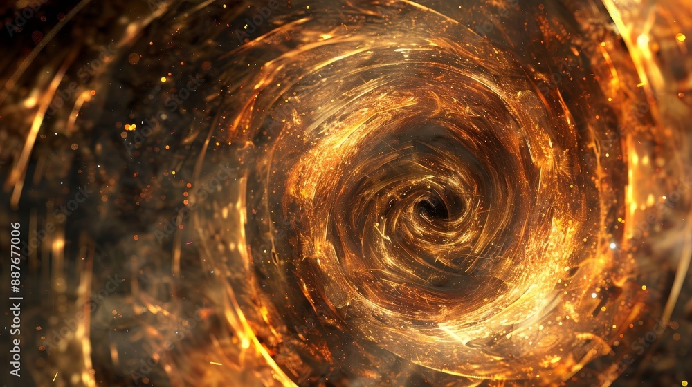 Light vortexes forming intricate shapes a cyclical backdrop Stock ...