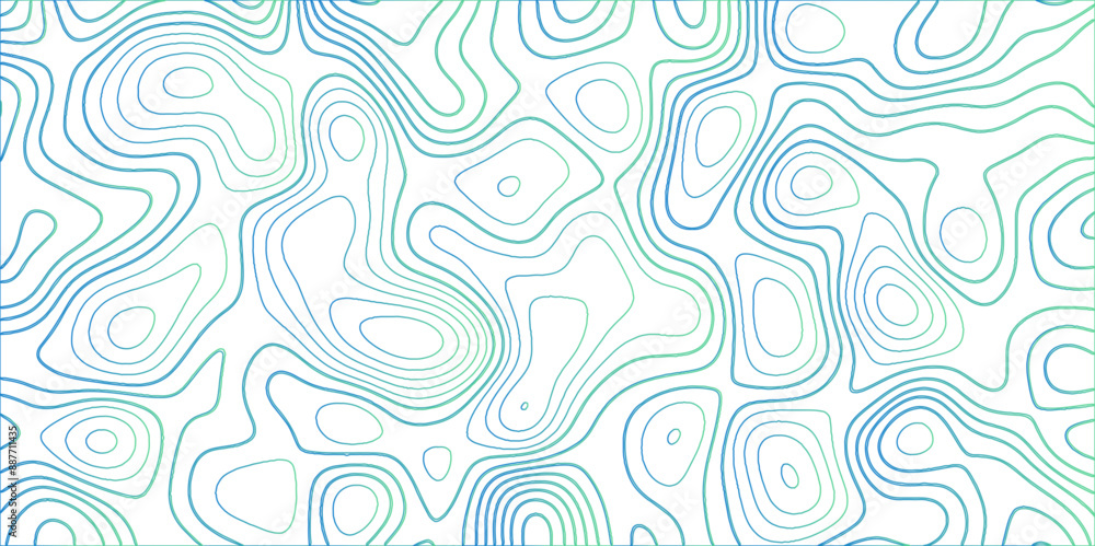 Abstract background with lines Topographic map gradient multicolor wave ...