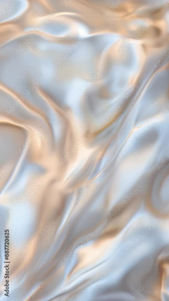 Luxurious flowing nacre silk fabric in slow motion for elegant ...