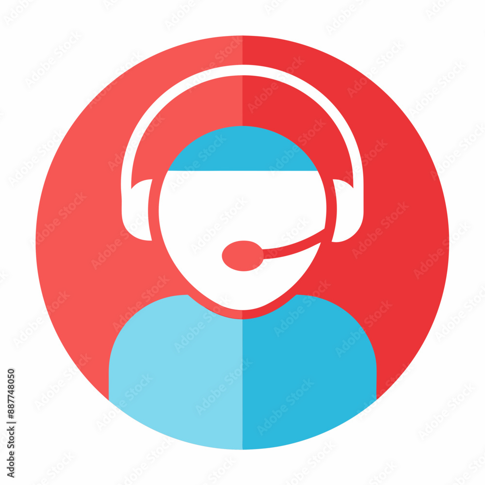 support icon, minimalism, white background vector art illustration ...