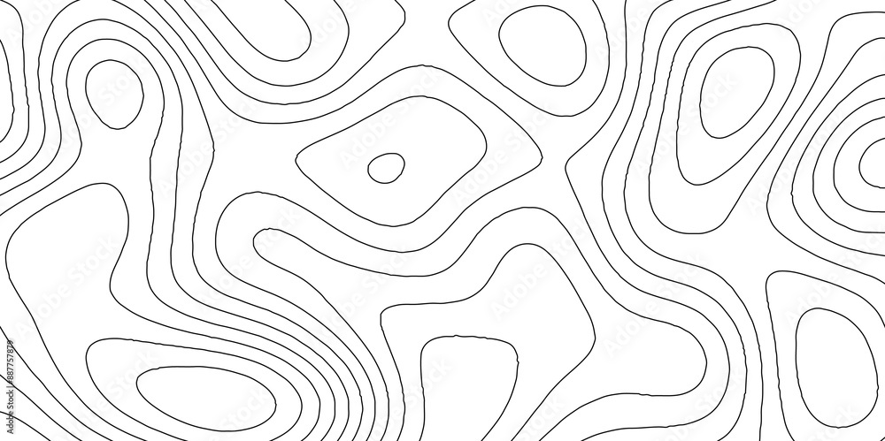 Lines Topographic contour lines vector map seamless pattern. Geographic ...
