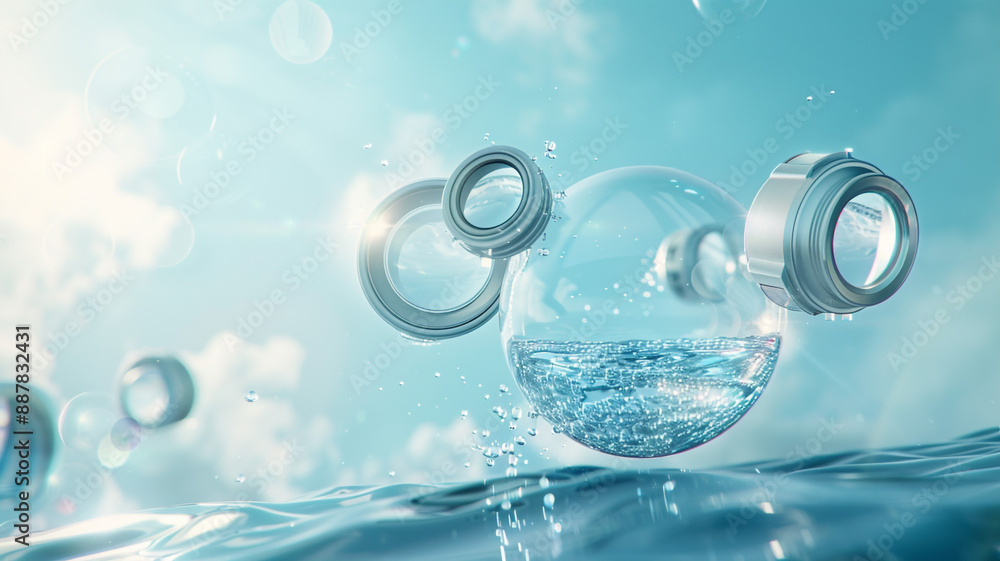 Water splash and rain drops glass isolated on a transparent background ...