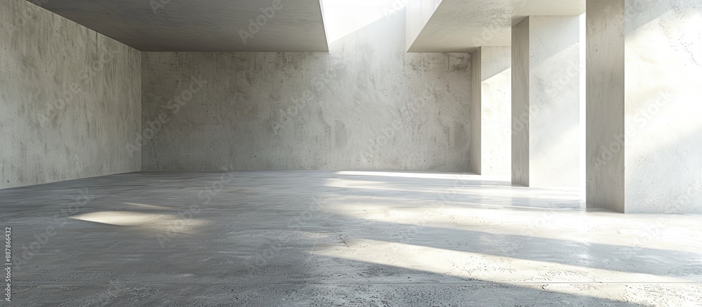 A bare area with no objects featuring a contemporary structure and ...