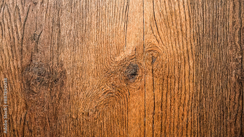 Close-up natural brown wooden texture, detailed wood grain pattern ...