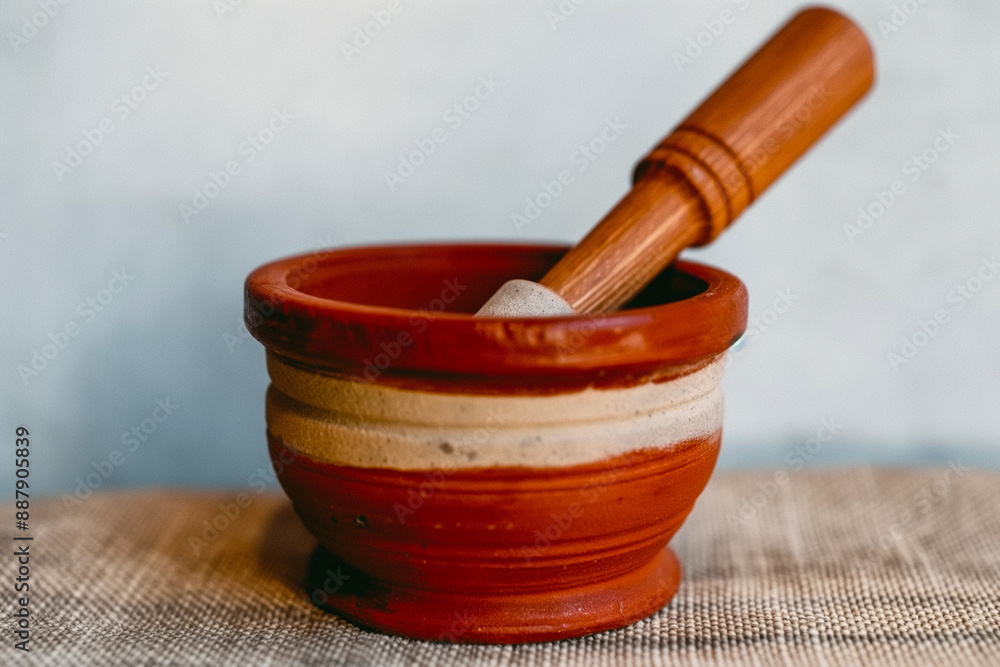 This rustic terracotta mortar hints at a return to traditional farm ...