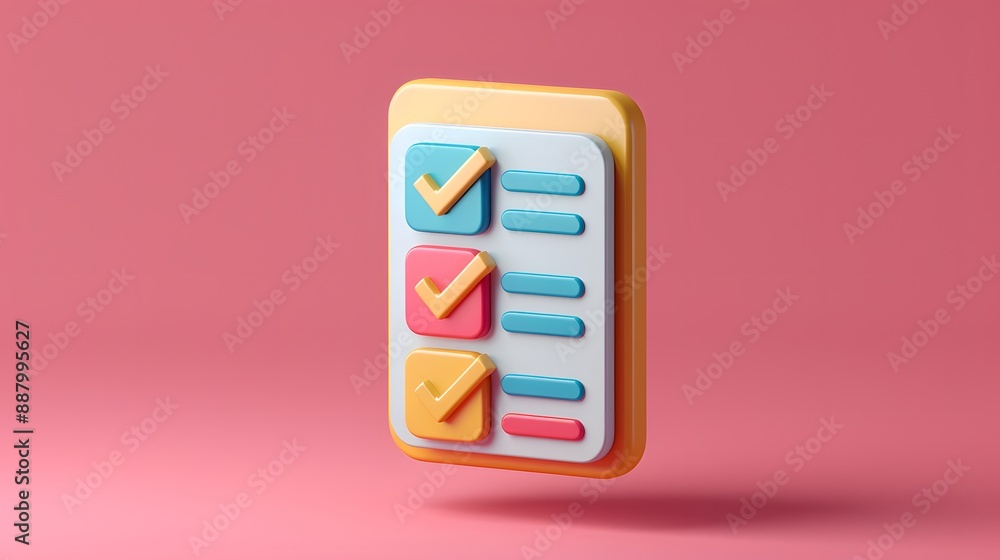 3D Survey Paper with Shadow Effect, A 3D survey paper icon attached to ...