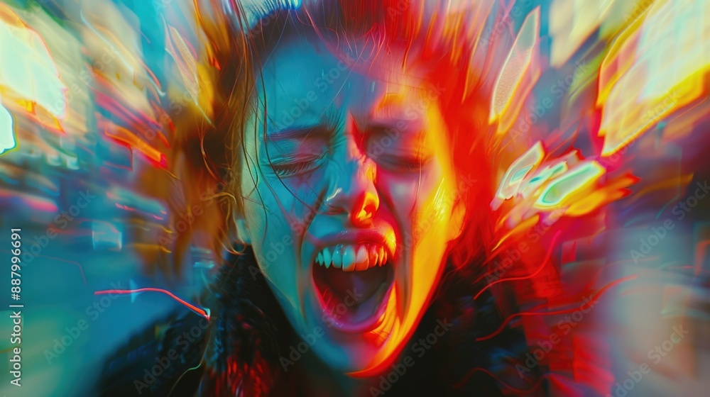 Disturbed Mind: Person in Hysteria with Ghostly Apparitions - A Surreal ...